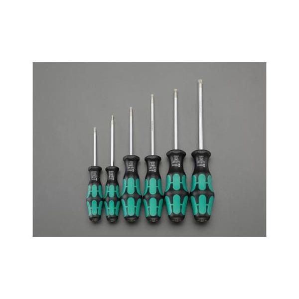 ●メーカー名：エスコ / ESCO●商品名：T8-T30/6本組 Torx ドライバーメーカー品番：EA573SC-100JANコード：4548745269642備考■セット内容…6本組■サイズ×軸径×軸長…T8×3.5×60mmT10×4...