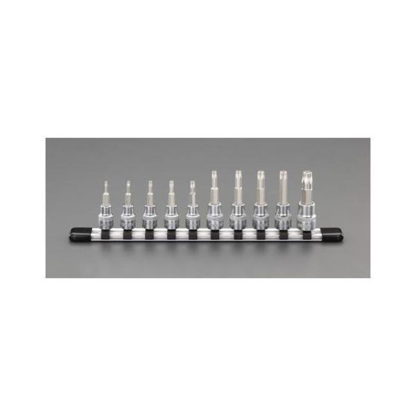 ●メーカー名：エスコ / ESCO●商品名：3/8”DR/T10-T55 Bore-Torx ビットソケットセットメーカー品番：EA618JWJANコード：4548745164985備考■セット内容…10個組・サイズ：T10、全長：55mm...