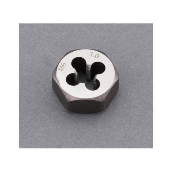 ●メーカー名：エスコ / ESCO●商品名：M8 x1.25 六角ダイス（SKS）メーカー品番：EA829MT-8JANコード：4518340530744備考■呼び…M8×1.25■対辺…17mm■材質…SKS_2■メートル並目■ねじ山修正用