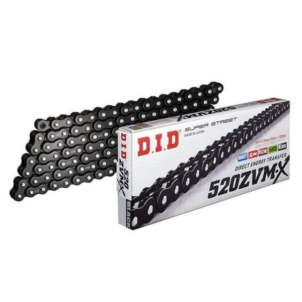 ●メーカー名：ディーアイディー / DID●商品名：ストリートチェーン 520ZVM-X カシメジョイントタイプ●カラー ブラック リンク数 118LJANコード：4525516469241500 EXC600SS620 DUKE 620デ...