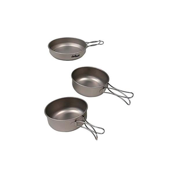 ●メーカー名：イーピーアイガス / EPIgas●商品名：EPIチタン3点食器セットメーカー品番：T-8001JANコード：4945244118127サイズ・容量：本体大 60H×137Φ・650ml/本体小 58H×129Φ・500ml/...