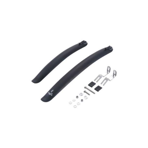 ●メーカー名：フォグリア / Foglia●商品名：フェンダーセット FI119FR ブラックメーカー品番：72072JANコード：4938402720720ブラック樹脂製96g700C取付け金具付前後セットクイック着脱式の前後フェンダーセ...