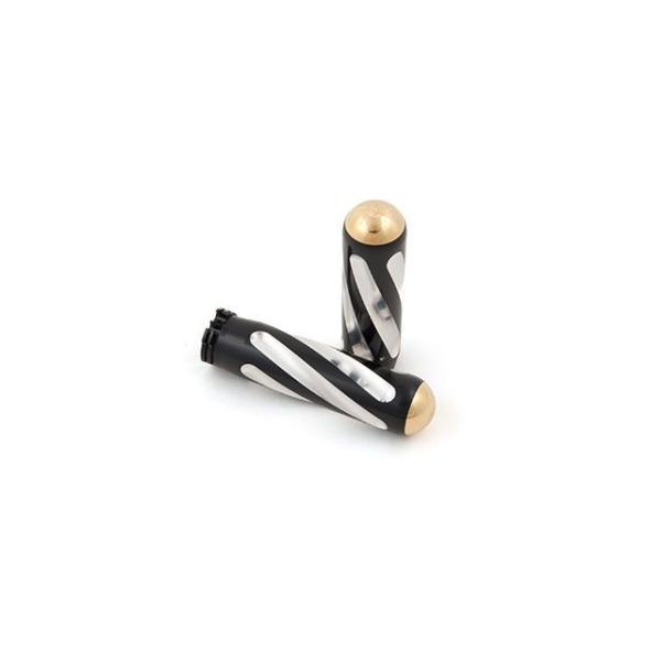 ●メーカー名：ケンズファクトリー / kens-factory●商品名：Neo-Fusion Spiral Black/Brassメーカー品番：1-010ハーレー汎用 Fitment/Application：84-16 Models wit...