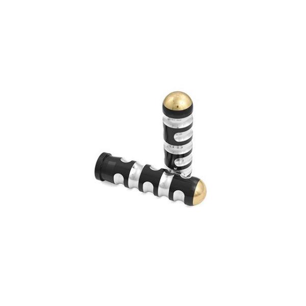 ●メーカー名：ケンズファクトリー / kens-factory●商品名：Neo Fusion Classic Black Machine/Brass End Caps 08up TBWメーカー品番：1-017ツーリングファミリー汎用 ハーレ...
