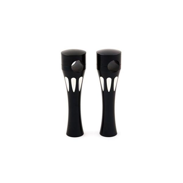 ●メーカー名：ケンズファクトリー / kens-factory●商品名：6”Black Riserメーカー品番：2-002ハーレー汎用 アルミビレット、ブラック＆マシーンカット仕上げ。ALL HD1inc HandlebarsMade in...