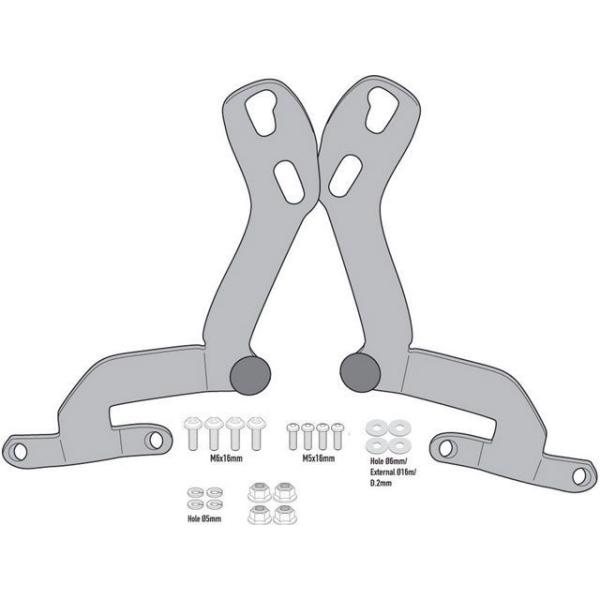 ●メーカー名：ジビ / GIVI●商品名：AL6416A specific fitting kit to mount Race Cafe Screen 100AL， 100ALB， 140A， 140S on Triumph Scrambl...