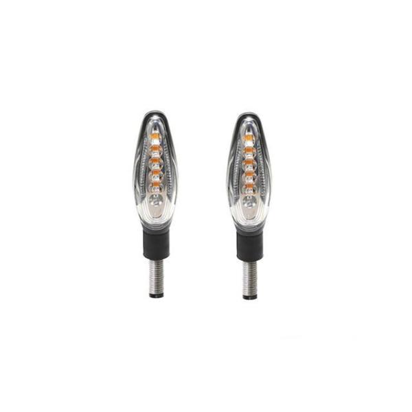 ●メーカー名：コーソー / KOSO●商品名：SONIC LEDシーケンシャルウインカー＋ポジション 車検対応/左右セット（クリアーレンズ）メーカー品番：KS-LDWHD-F01JANコード：4580630296265汎用 ウインカー本体左...