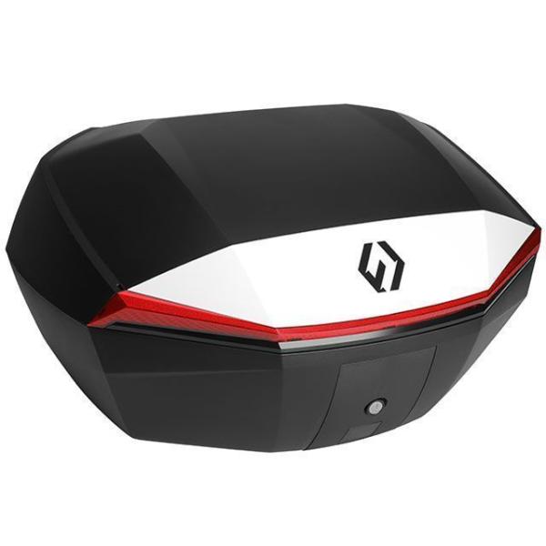●メーカー名：フルヒトロス / FURCHTLOS●商品名：リアボックス 48L SHIELD TOP CASE Lサイズ ベーシックバージョン トップケース バイク用（ホワイト/レッド）メーカー品番：FU11TCXX000L25EXJAN...