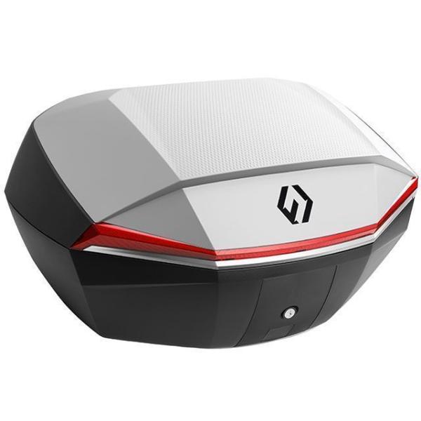 ●メーカー名：フルヒトロス / FURCHTLOS●商品名：リアボックス 48L SHIELD TOP CASE Lサイズ アップグレードバージョン トップケース バイク用（ホワイト/レッド）メーカー品番：FU11TCUP000L25EXJ...