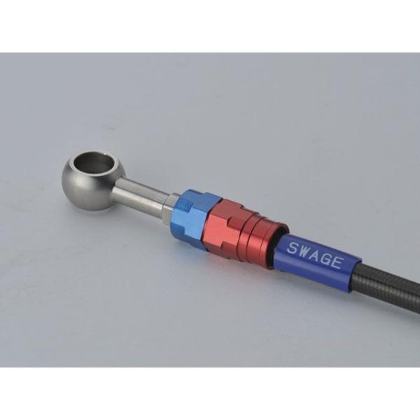 ●メーカー名：スウェッジラインプロ / SWAGE-LINE PRO●商品名：フロントホースキット トライピース●ホースエンド レッド＆ブルー ホースカラー ブラックメーカー品番：SAPB684FTJANコード：4547424460349Z...
