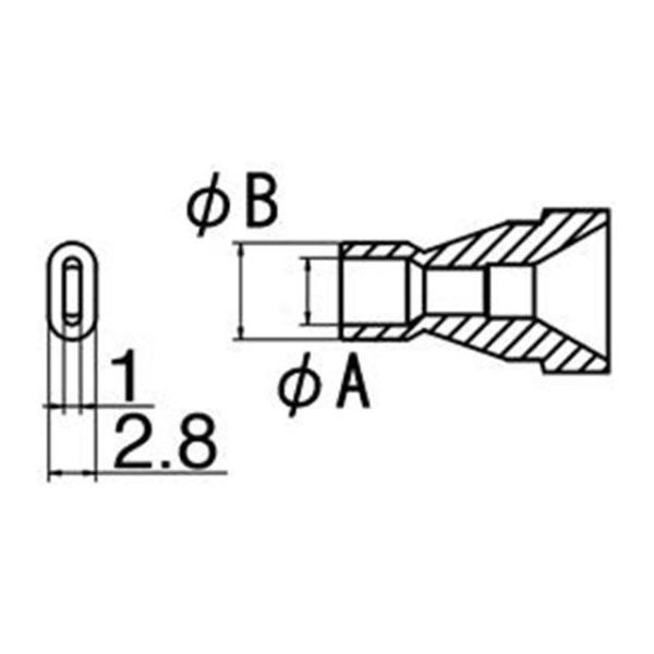 ●メーカー名：エスコ / ESCO●商品名：φ4.0/φ5.8mm 交換用ノズル（EA323MA-1A用）メーカー品番：EA323MA-18JANコード：4550061043592内径：4.0mm外径：5.8mmEA323MA-1A、EA3...