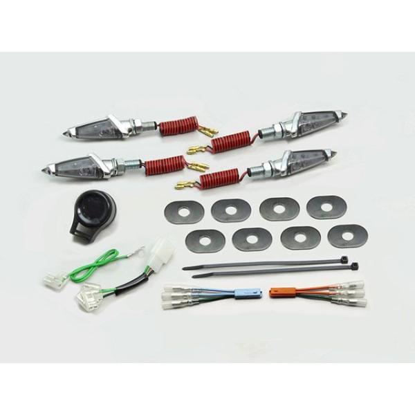 ●メーカー名：ハリケーン / HURRICANE●商品名：LED ダガーウインカーキット●カラー：メッキボディ/スモークレンズメーカー品番：HA5229MSJANコード：4936887009347GROM グロム■アルミ製スリムボディに高輝...