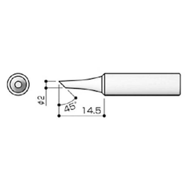 ●メーカー名：ハッコー / HAKKO●商品名：T18-C2 こて先/2C型メーカー品番：T18-C2JANコード：4962615027444品番：FX8801-01 / FX8802-01 / FX8803-01 / FX600-01 /...