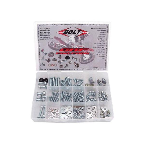 ●メーカー名：ボルト / BOLT●商品名：PRO PACK HONDA CRF汎用 CRF Specialty Hardware （個数） （4） M5x0.8x12mm CRF Radiator Shroud Bolt （10） M6x...