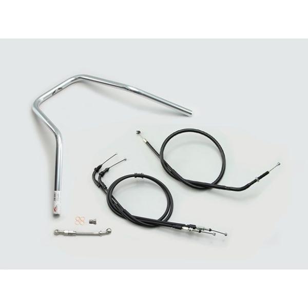 ●メーカー名：ハリケーン / HURRICANE●商品名：スーパーナロー ハンドルセット（クロームメッキ）メーカー品番：H034-050CJANコード：4936887019599MONKEY125 モンキー125クロームメッキスロットルケー...