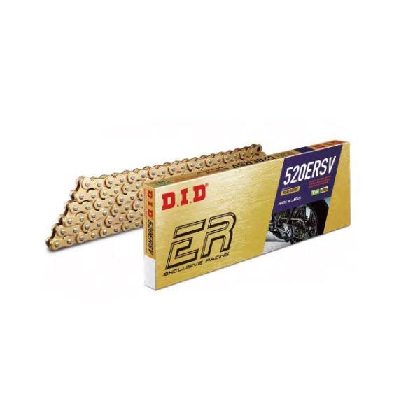 ●メーカー名：ディーアイディー / DID●商品名：レース専用チェーン 520ERSV カシメジョイントタイプ（ゴールド）●リンク数：112LJANコード：4525516388214汎用 520ERSVゴールド【ZJ：カシメタイプ（リベット...