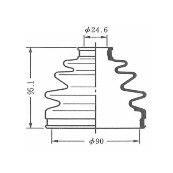 ●メーカー名：セイケン / Seiken●商品名：600-00113 （SB113） ドライブシャフトブーツキットメーカー品番：600-00113JANコード：4560185066292高さ（ミリ）：95.1、小径（ミリ）：24.6、大径（...
