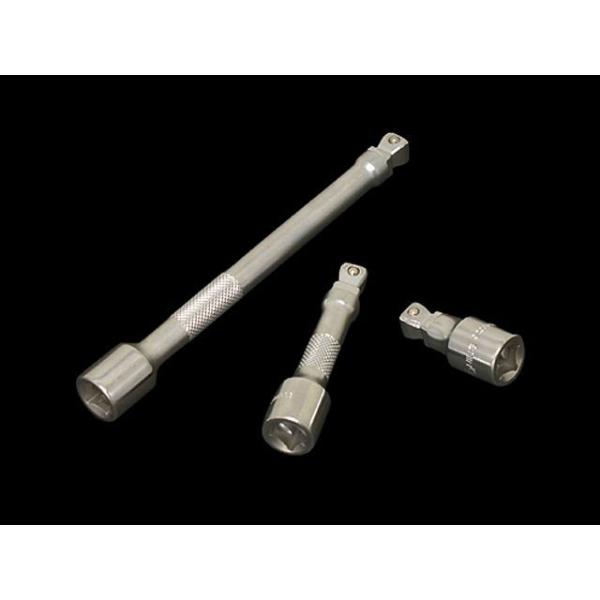 ●メーカー名：ジーニアスツール / GeniusTools●商品名：3ピース 3/8差込角 首振りエクステンションバーセットメーカー品番：・005972BE-32306クローム特殊鋼【差込角】各3/8 延長サイズ：1-3/4インチ（約45m...
