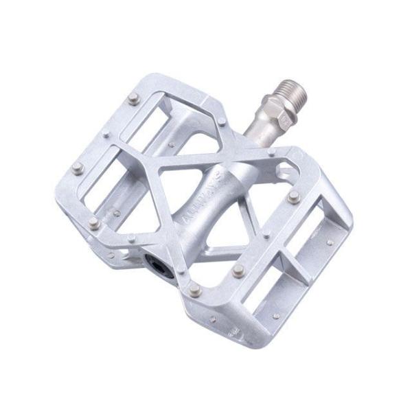 ●メーカー名：三ヶ島（自転車） / MKS(ミカシマ)●商品名：ペダル（ALLWAYS）左右ペア 9/16芯（シルバー）JANコード：4560369004270シルバー原産国：日本材質：アルミ製品サイズ：踏面 84x110mm（有効踏面L9...