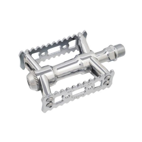 ●メーカー名：三ヶ島（自転車） / MKS(ミカシマ)●商品名：ペダル（SYLVAN STREAM NEXT）左右ペア 9/16芯（シルバー）JANコード：4560369004423シルバー生産国：日本材質：アルミ製品サイズ：踏面 79×6...