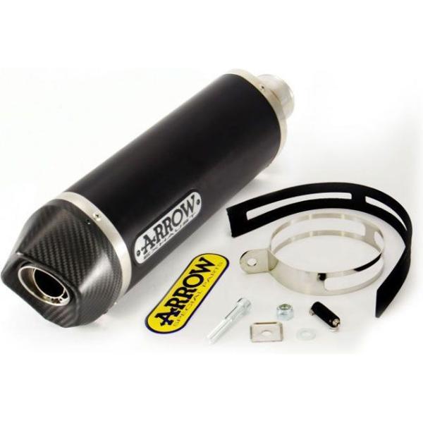 ●メーカー名：アロー / ARROW●商品名：KAWASAKI VERSYS 1000 12 HOMOLOGATED ALUMINIUM DARK RACE-TECH SILENCER WITH CARBON END CAP FOR COL...