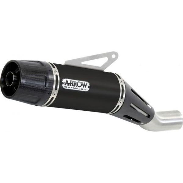 ●メーカー名：アロー / ARROW●商品名：YAMAHA XSR 700 16/TRACER 700 16 HOMOL. NICHROM DARK JET-RACE SILENCER WITH CARBON END CAP FOR COL...