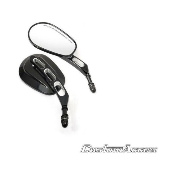 ●メーカー名：カスタムアクセス / CustomAcces●商品名：Back Mirrors Set Model Indiana Black ｜ JR0018Nメーカー品番：cma_JR0018NCVO FLSTNSE Softail De...