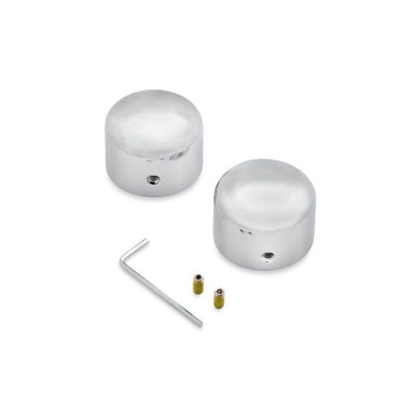 ●メーカー名：ハーレーダビッドソン / HARLEY-DAVIDSON●商品名：Front Axle Nut Coversメーカー品番：43062-04その他のダイナクローム2004-2007年モデルに適合。（2004-2005年FXDWG...