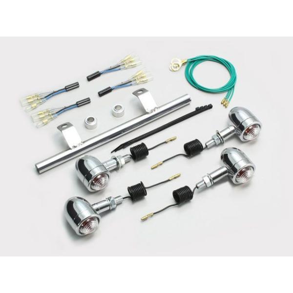 ●メーカー名：ハリケーン / HURRICANE●商品名：ミニブレットウインカーキットφ37mm フロントステムマウント パイプステー付●カラー：クリアレンズメーカー品番：HA5449CJANコード：4936887858846BOLT C-...