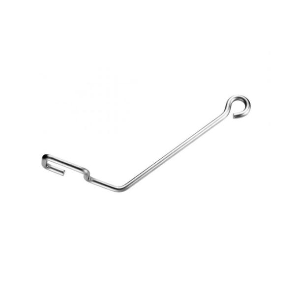 使いたいときにすぐに焚き火テーブルの右側の木柄に取付られるフックトングやカップを引掛けるのにちょうどいいサイズ。クイックフックの先端はループ状になっており、不意な落下を防止します別売の焚き火テーブル スピーディーハンガーと同時に同じ面に取り...