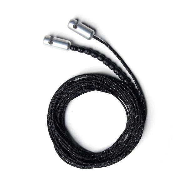 HANGING LINE 6.0mカラー／ブラック、グレー- コードを結ぶことなくフックをかけるだけで簡単に設置可能- 非常にスムーズなテンション調整- ビーズで挟み込んで吊るす構造により、カラビナやフックが不要- 反射素材の織り込まれたコ...