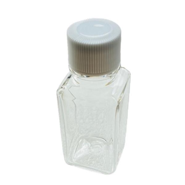 角形はポーチ内で転がりにくく、握りやすい形状。（丸型は注ぎやすく、液体の残量が見やすいデザイン。）■商品情報ガラスのような透明感と光沢性のあるPCTA製容器です。肉厚で耐衝撃性に優れ、耐薬品性にも優れています。高級化粧品に使われています。■...