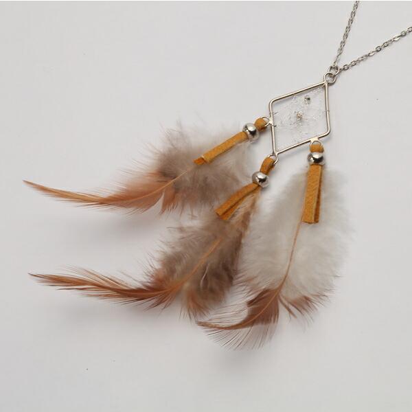 ダイアモンド1インチ(2.5cm)　ドリームキャッチャー　ネックレス　DC1003P　シルバー色北米インディアンに伝わる神話/カナダ先住民の手作り　本当のドリームキャッチャー/カナダ製