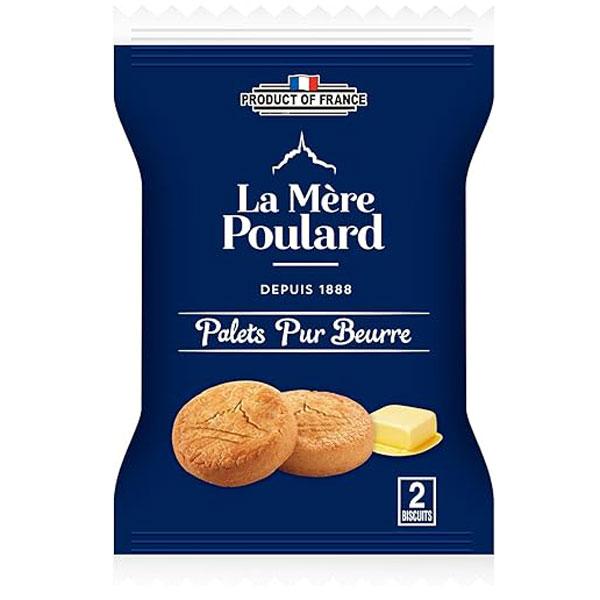 【ラ・メール・プラール　パレビュールブール　2枚入り】発酵バターを贅沢に使って作られております。 サブレと比べてパレピュールブールの厚さはその2倍ほどございますが、発酵バターの独特な風味とホロホロとお口の中で崩れる食感は誰をも虜にします。丸...