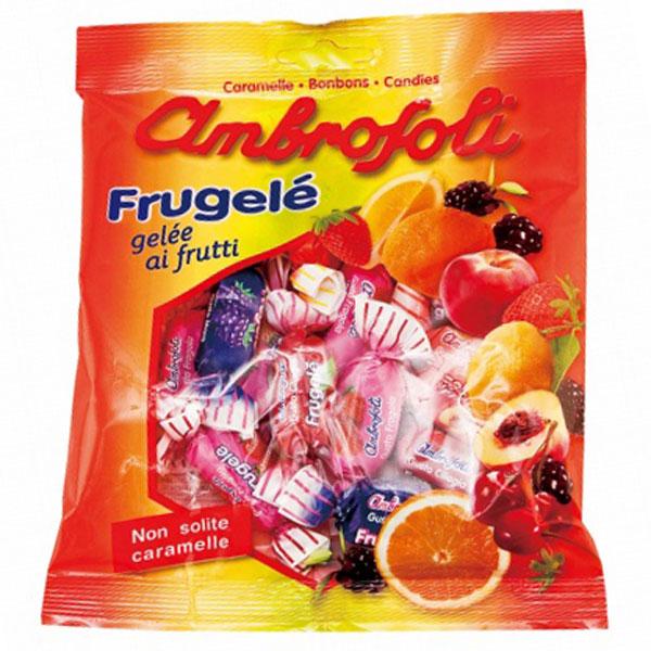 【アンブロッソリー フルーツゼリー】●６種類のフルーツゼリーの詰合せ（ストロベリー、レモン、オレンジ、チェリー、ピーチ、ブルーベリー）、どれもフルーツ果汁たっぷりの甘味・酸味にあふれるゼリーです。【アンブロッソリー】スイスの国境に近いイタリ...