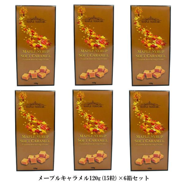 メープル キャラメル 120g 個包装 ×６個 セット カナダ土産 人気の定番 メープルテルワー ブランド メープル シロップ 25%使用  カナダ旅行カナダ お土産 ギフト 旅行 プレゼント