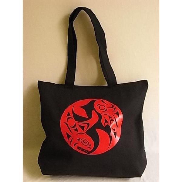 カナダ先住民・クワキウトル族＆サリッシュ族グッズ、ネイティブトートバッグ