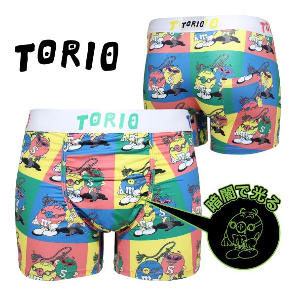仲の良い２人をポップアート風に落とし込んだデザインが可愛らしいTORIOならではのパンツです。ウエストゴム正面のロゴはカラーの配列に個体差があり選べませんのでご注意ください。伸縮性のあるしっとりした肌触りのポリエステル素材。フロント部分の内...