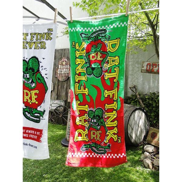 ホットロッドカルチャーのカリスマキャラことラットフィンクが描かれたフェイスタオルです。普段使いはもちろん、フィットネスで使うのにも使い勝手のイイサイズの定番フェイスタオルです。しかし、カスタムアート界のカリスマキャラだけあって、タオルになっ...