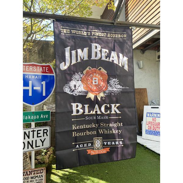世界一売れてるバーボンウイスキー、ジンビームのボトルラベルをそのまんま巨大なフラッグにした・・・・バーシーンを演出するアイテムがこちら！伝統のブラックラベルを150cmサイズで再現してあるのでとにかく見た目にデカいの！通常フラッグと言えば横...