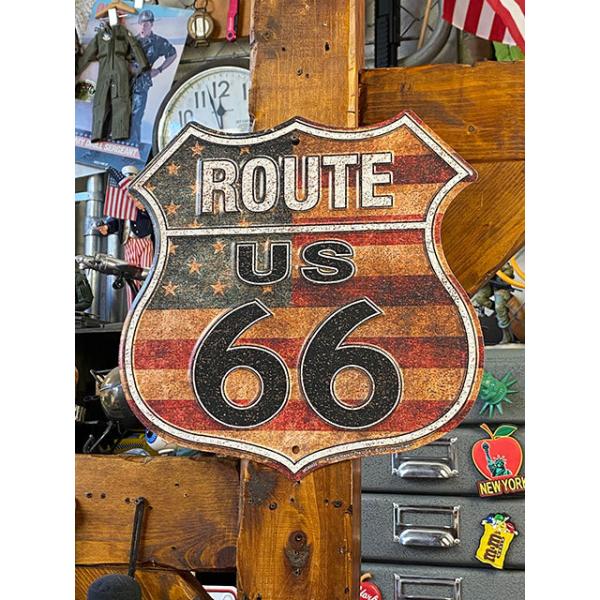 オールドアメリカの象徴的マーク、ルート66のロードサインで星条旗のアンティークフラッグバージョンが登場です。こうやって見るといつもの66とは全然別物にも見えますがやっぱりアメリカ好きには星条旗モノはたまらんですよねーデザイン的にもスゴクまと...