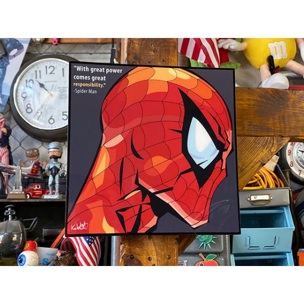 今度のヤツはアーティストが描くスパイダーマン！ヨーロッパやアジアで支持される人気画家がアートとして表現した・・・・ちょっと大人のシブイヤツです。人気のスパイダーマンだけにそのグッズももはや数え切れないほどリリースされてますがオシャレなインテ...