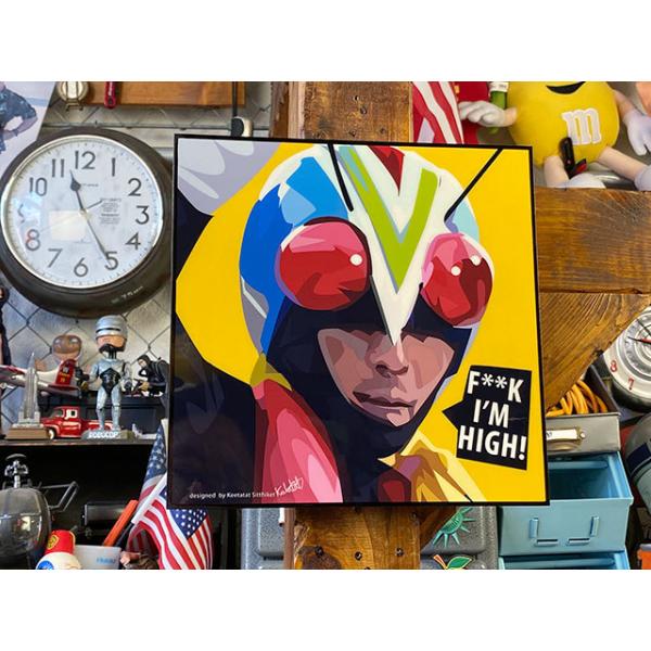 ボクらの子供時代のヒーローと言えばこの方仮面ライダー参上！こうやって日本の昔のヒーローが世界で愛されてるってのを知ると日本人として幸せな気持ちになれるから好き！それに仮面ライダーを描くとなって、選んだのが初代でもなければ、V3でもない・・・...