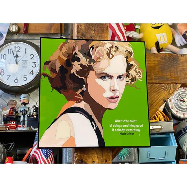 今やハリウッドを代表する名女優となったニコール・キッドマンがポップアートフレームになって登場です。誰もが知る有名女優であっても、そのグッズとなるとなかなか目にすることがないのでそういった意味でもアーティスト作品で目にするニコール・キッドマン...