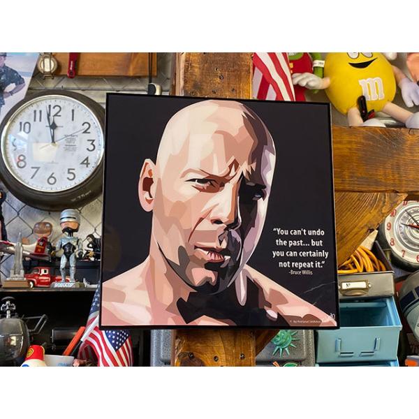 映画「ダイハード」のジョン・マクレーン役で大ブレイクしその後もヒット作を連発した名俳優「ブルース・ウィルス」がポップアートフレームになって帰ってきました！この人の表情や仕草って独特のセクシーさがあってアメリカのカッコイイ親父をボクらにみせて...