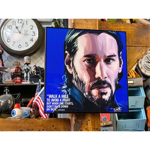 キアヌと言えば「マトリックス」のネオが超ハマり役でしたが2014年にアメリカで公開されるやいなや大ヒットを記録したのがこのポップアートフレームに登場する「ジョン・ウィック」伝説の殺し屋ジョン・ウィックの復讐劇を描いた作品ですがコレがホント ...
