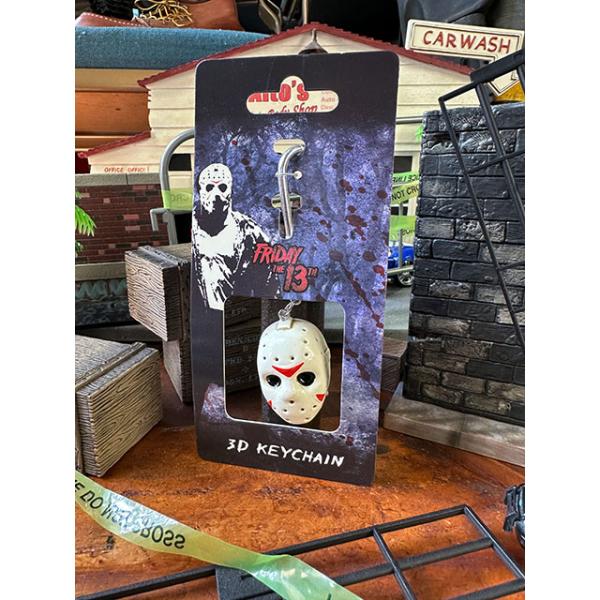 シンシンシンシンシン・・・・・　ハハハハハハハ・・・・・このマスクを目にすると脳内であの効果音が聞こえてくるのが我々世代なのか？ホラー界のカリスマキャラことジェイソン・ボーヒーズが愛用するホッケーマスクを立体で再現したオフィシャルキーホルダ...