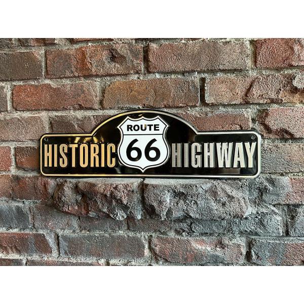 アメリカの街を車で走ってると目にするストリートサインのルート66バージョン！「オールドアメリカ」をテーマにシーンをディスプレイする時にはルート66は絶対に外せないシンボルだからねーこちらはゲート看板で使われそうなアーチ型の王道デザイン！スト...