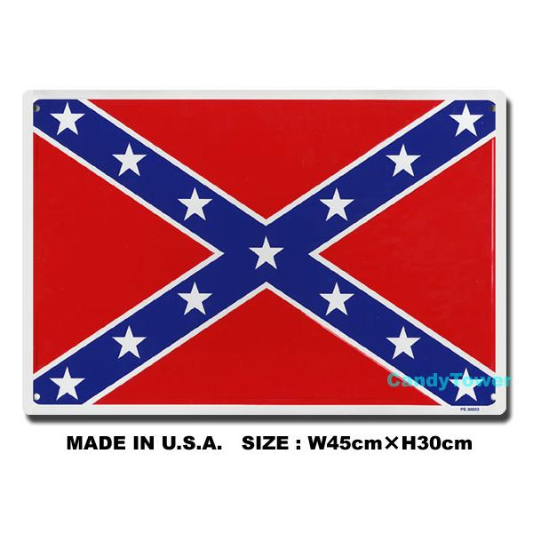 南北戦争時に南軍が使用した旗で「レベルフラッグ」と呼ばれるものです。13の星が描かれたこの旗とDIXIEという南軍行進歌は、南軍の象徴でもありました。アメリカ南部のいくつかの州では、州ごとの旗である州旗の一部に、このレベルフラッグが取り入れ...