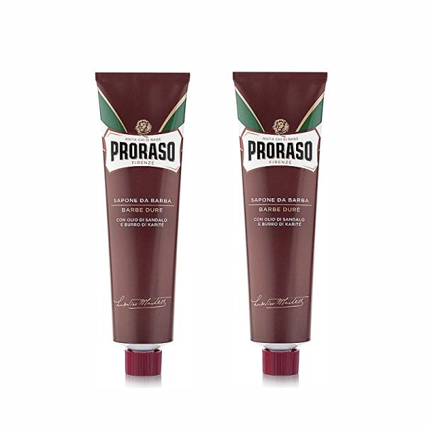 PRORASO ポロラーソ シェービングクリーム ノーリッシュ 150ml 2本 レッド シェービングクリーム 髭剃り メンズ イタリア保湿成分が髭剃りによる刺激から肌を守り、しっとりと仕上げてくれるシェービングクリームです。シアバターなど...